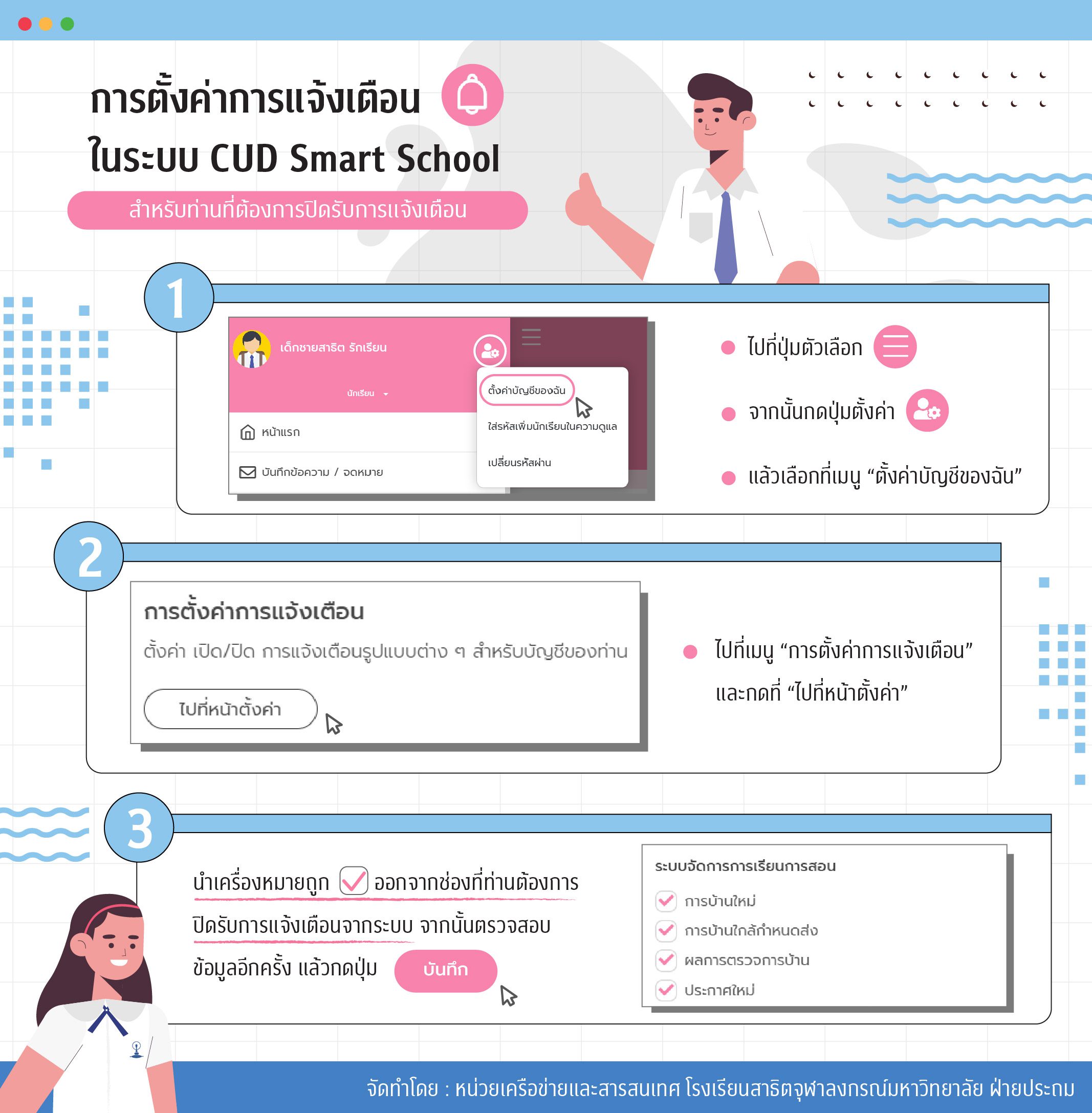 คำแนะนำการตั้งค่าการแจ้งเตือนในระบบ CUD SMART SCHOOL (สำหรับท่านที่ ...